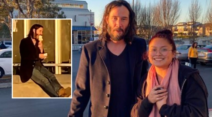 Keanu Reeves Grabs an Ice Cream, Tips VERY Well, and Poses With Fan in ...